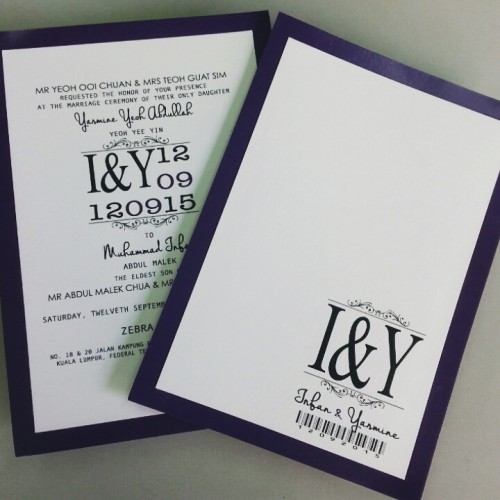 Malay Wedding Card